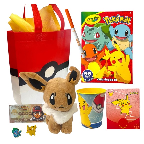 Handmade | Toys | Pokemon Easter Basket Cards Pokmon Plush Eevee ...